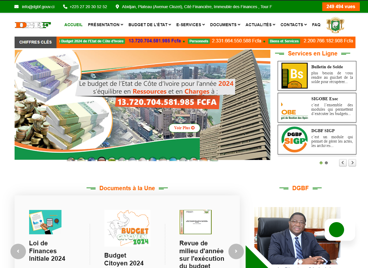 Annuaire de la DGBF pour l'Accès aux Informations - Direction Générale ...